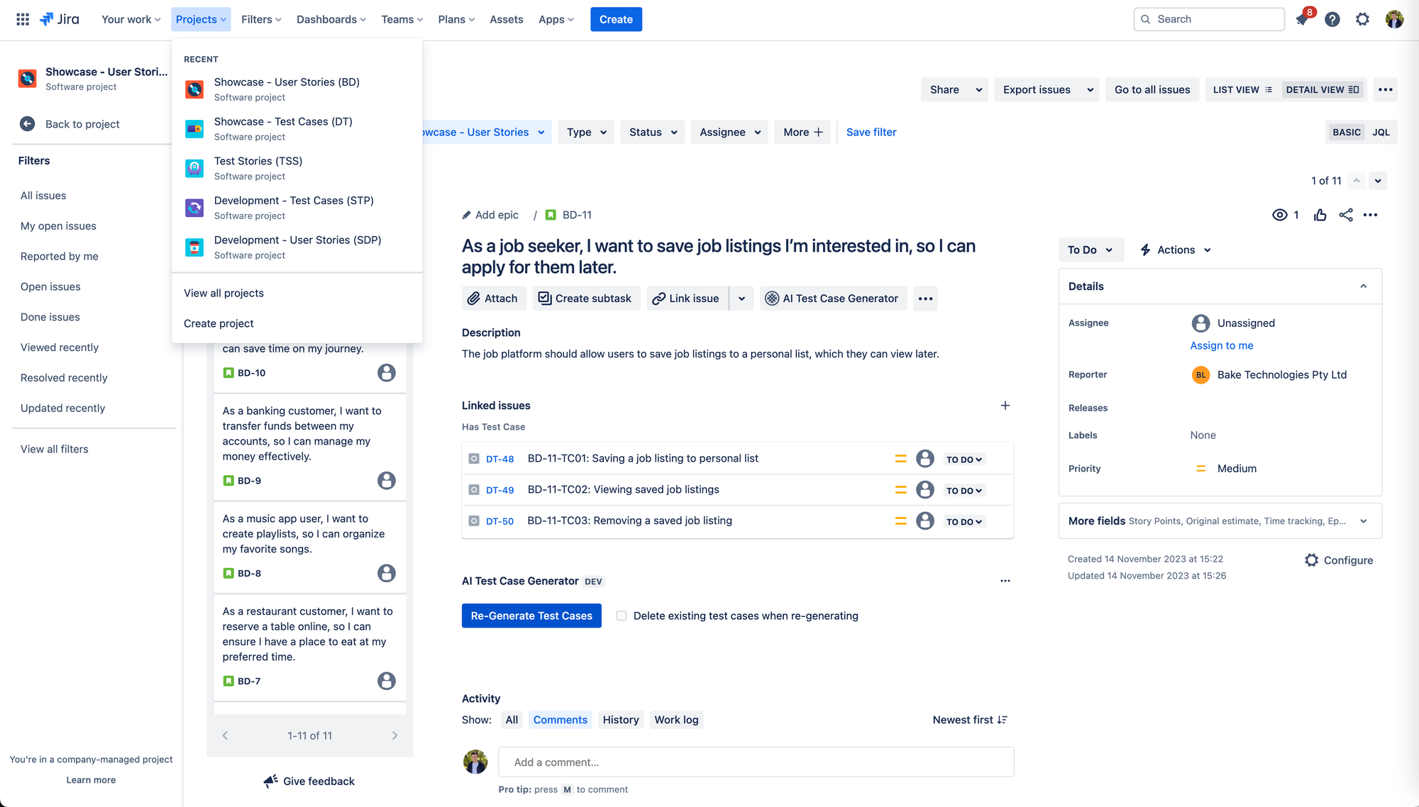 Explore Ai Generated Test Cases In Our Jira Project